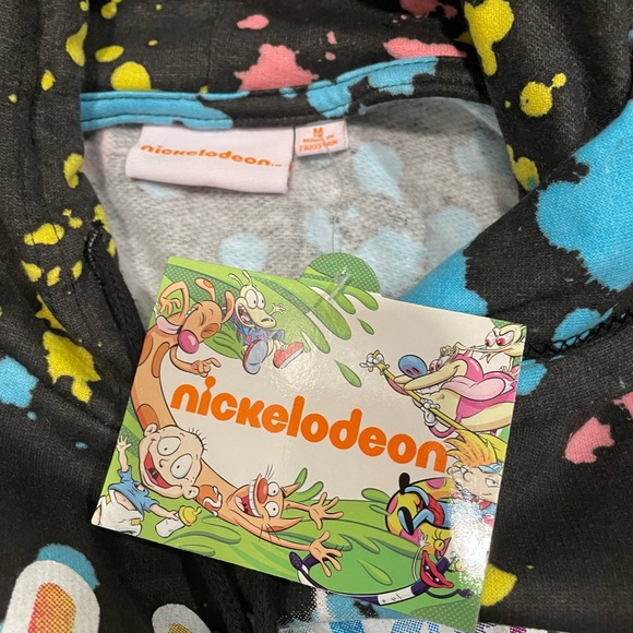 Nickelodeon | Tops | Official Nickelodeon Cartoons Splatter Hoodie ...